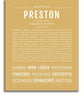 Preston | Name Art Print – Name Stories