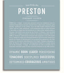 Preston | Name Art Print – Name Stories