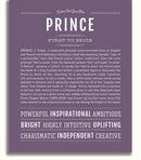 Prince Personalized Name Meaning Art Prints – Name Stories