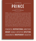 Prince Personalized Name Meaning Art Prints – Name Stories