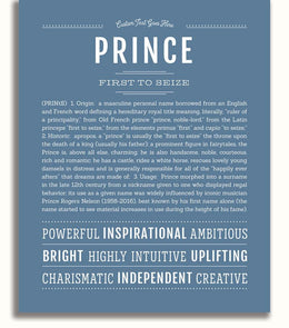 Prince | Name Art Print – Name Stories
