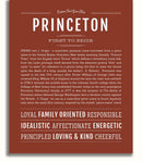Princeton | Name Art Print – Name Stories