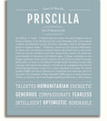 Priscilla Personalized Name Meaning Art Prints – Name Stories