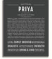 Priya Personalized Name Meaning Art Prints – Name Stories