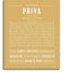 Priya | Name Art Print – Name Stories