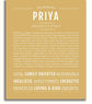 Priya Personalized Name Meaning Art Prints – Name Stories