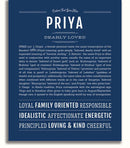 Priya | Name Art Print – Name Stories