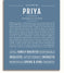 Priya Personalized Name Meaning Art Prints – Name Stories