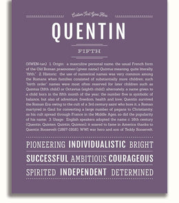 Quentin | Name Art Print – Name Stories