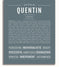Quentin Personalized Name Meaning Art Prints – Name Stories