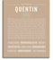 Quentin | Name Art Print – Name Stories