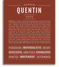 Quentin Personalized Name Meaning Art Prints – Name Stories