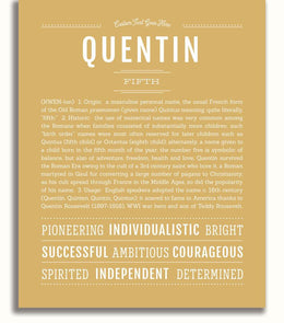 Quentin | Name Art Print – Name Stories