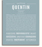 Quentin Personalized Name Meaning Art Prints – Name Stories