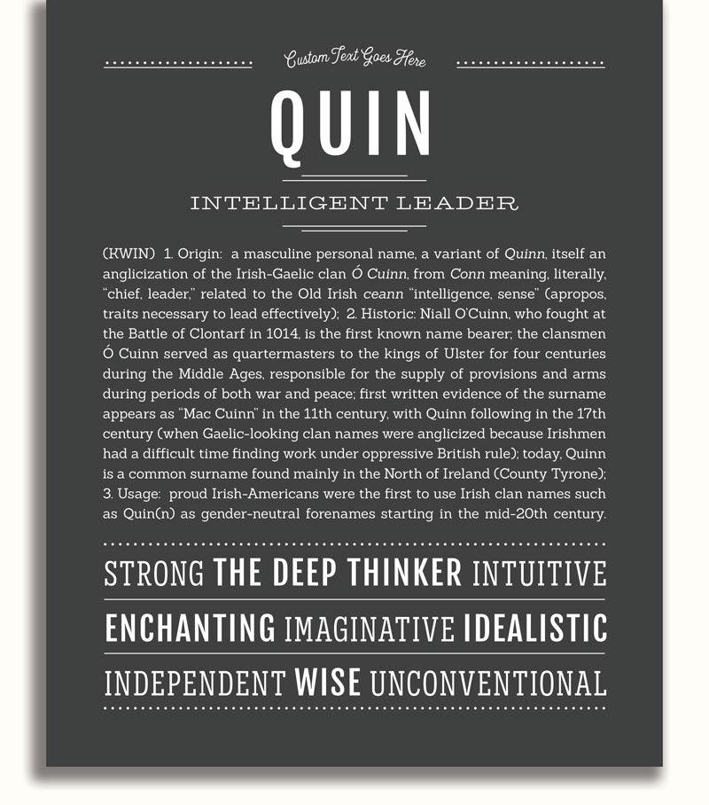 Quin (male) | Name Art Print – Name Stories