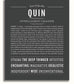 Quin Personalized Name Meaning Art Prints – Name Stories
