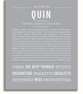 Quin Personalized Name Meaning Art Prints – Name Stories