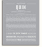 Quin Personalized Name Meaning Art Prints – Name Stories