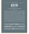 Quin Personalized Name Meaning Art Prints – Name Stories