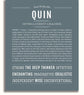 Quin Personalized Name Meaning Art Prints – Name Stories