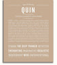 Quin Personalized Name Meaning Art Prints – Name Stories