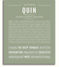 Quin Personalized Name Meaning Art Prints – Name Stories