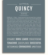 Quincy (female) | Name Art Print – Name Stories
