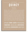 Quincy Personalized Name Meaning Art Prints – Name Stories