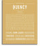 Quincy (female) | Name Art Print – Name Stories