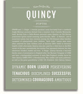 Quincy (female) | Name Art Print – Name Stories