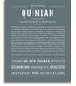 Quinlan Personalized Name Meaning Art Prints – Name Stories