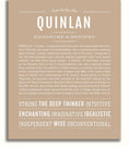 Quinlan (male) | Name Art Print – Name Stories