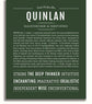 Quinlan Personalized Name Meaning Art Prints – Name Stories