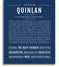 Quinlan Personalized Name Meaning Art Prints – Name Stories