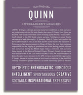 Quinn (female) | Name Art Print – Name Stories