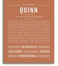 Quinn Personalized Name Meaning Art Prints – Name Stories