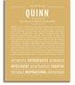 Quinn Personalized Name Meaning Art Prints – Name Stories