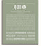 Quinn Personalized Name Meaning Art Prints – Name Stories