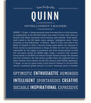 Quinn (female) | Name Art Print – Name Stories