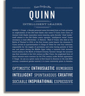 Quinn (female) | Name Art Print – Name Stories