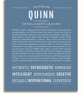 Quinn (female) | Name Art Print – Name Stories
