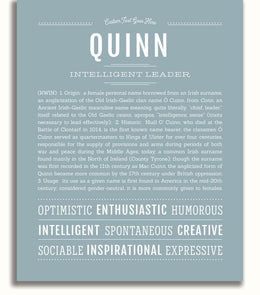Quinn (female) | Name Art Print – Name Stories