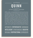 Quinn (male) | Name Art Print – Name Stories