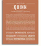 Quinn Personalized Name Meaning Art Prints – Name Stories
