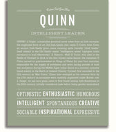 Quinn (male) | Name Art Print – Name Stories
