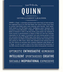 Quinn (male) | Name Art Print – Name Stories