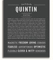Quintin | Name Art Print – Name Stories