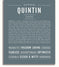 Quintin Personalized Name Meaning Art Prints – Name Stories
