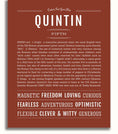 Quintin | Name Art Print – Name Stories