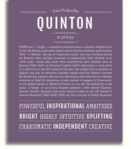 Quinton | Name Art Print – Name Stories